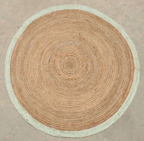 Vloerkleed Jaipur Jute - Rond Tapijt - 100% Jute - Natur - 200 CM ROND ...