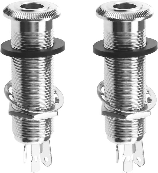 2 Stks 6.35mm Stereo Barrel Jack Socket Met 4 Pin voor Gitaar Bass - 1/ ...