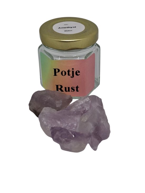 Potje Rust | Ruwe amethist stenen | Amethist | Rust Kracht Energie | bol