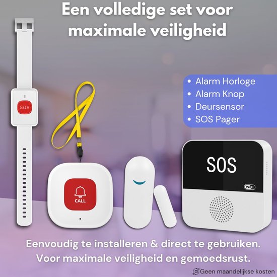 Yesto DuoSafe Kit - Senioren alarm voor ouderen - Met app, WiFi ...