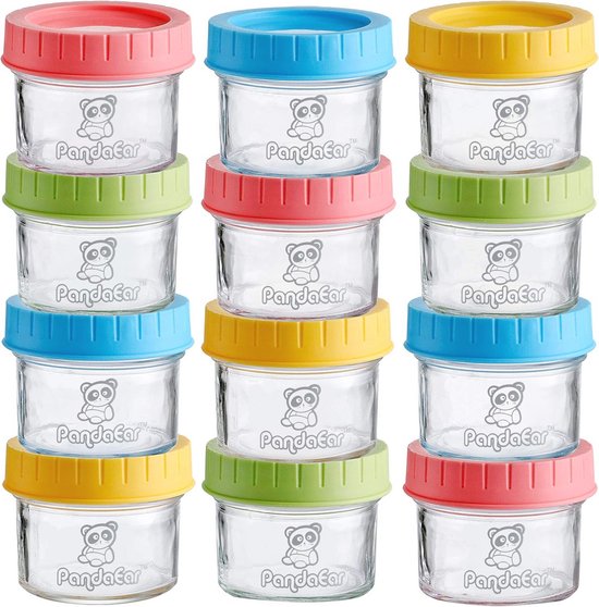 Glazen Potjes voor Babyvoeding - 12 Stuks Herbruikbare Containers voor ...