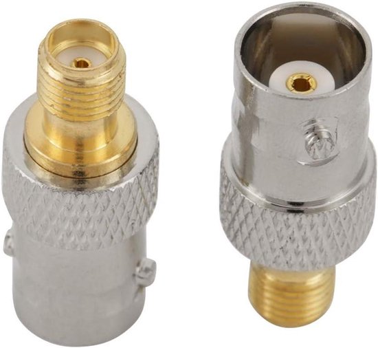 Stekker verliesarme RF coax adapter 2 stuks BNC bus naar SMA bus HF stekker coaxiale... | bol