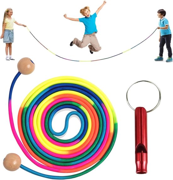 Verstelbaar Touwspringen voor Kinderen met Houten Handvat - 5 Meter ...