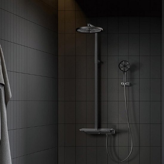 Ronde hoofddouche regendouche 25 cm vaste douchekop groot hogedruk ...