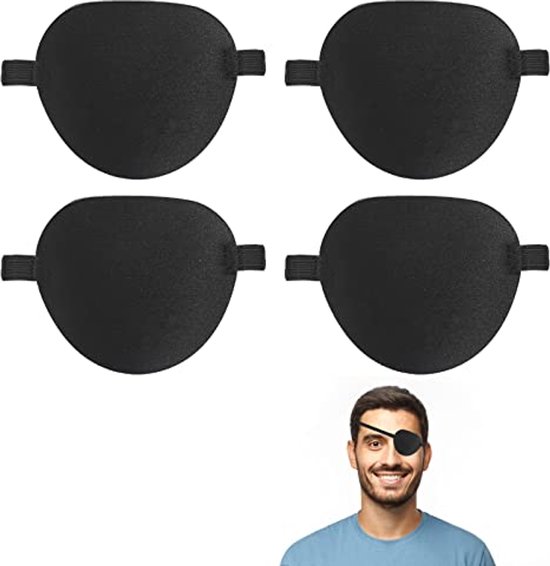 CAINCAY ooglapjes enkele ooglap, 4 stuks enkel oogmasker medische ...