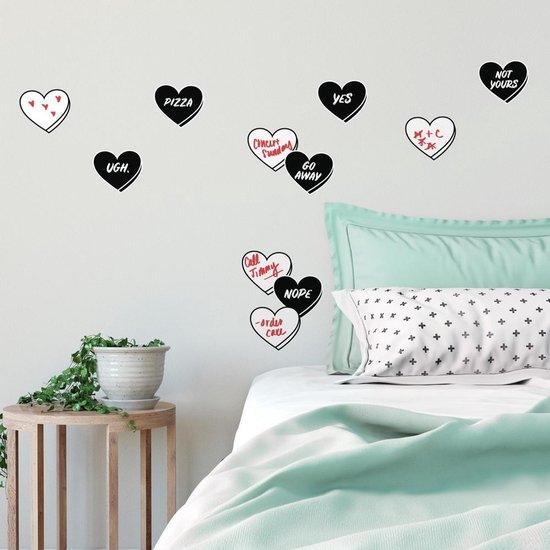 Muurstickers Real Talk Conversation Hearts | bol