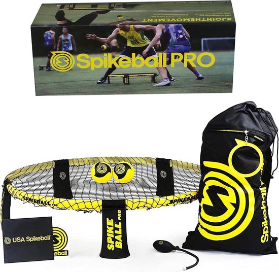 Pro Kit Spikeball Set voor 4 Spelers - Verbeterde Net en Ballen voor ...