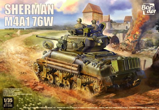 Border Model Modelbouwpakket Militaire voertuigen - BT046 Sherman M4A1 ...