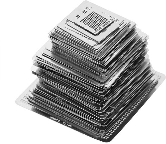 Nets 130 Stks BGA Universal Reballing Stencils Stalen BGA Stencil ...