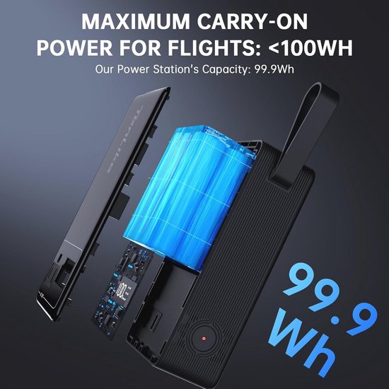 Draagbare Power Station 99,9Wh - Elektrische Generator voor Camping en ...