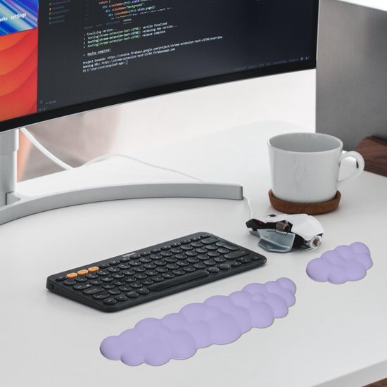 Toetsenbordpolssteun 2 Stuks Traagschuim Ergonomisch Handsteun ...