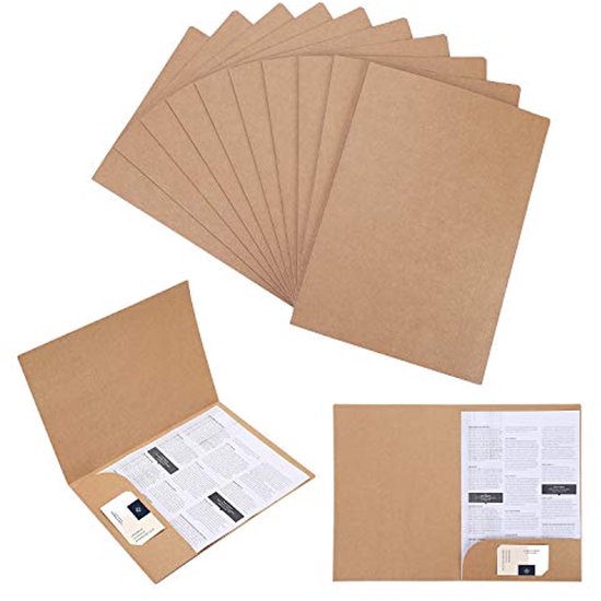 Presentatiemap A4 documentenmap 10 stuks kartonnen map map kraftpapier ...