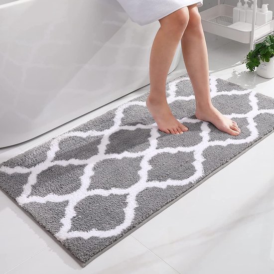 Zachte Antislip Badmat - Hoogpolig, Wasbaar Microvezel Badkamertapijt ...