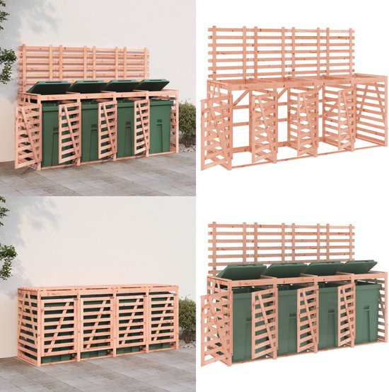 vidaXL Containerberging viervoudig massief douglashout ...