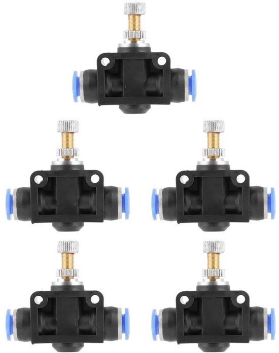6mm Pneumatische Air Valve - 5 Stks - Fittingen Flow Reducer Speed Controller... | bol