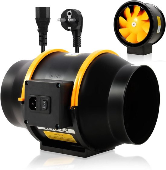 Rookafzuiging buisventilator 200 mm inline-kanaalventilator ...