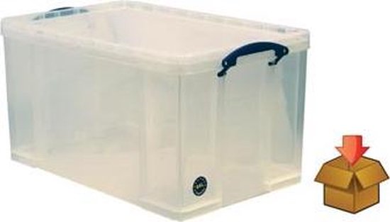 Really Useful Box 84 liter, transparant, per stuk verpakt in karton ...