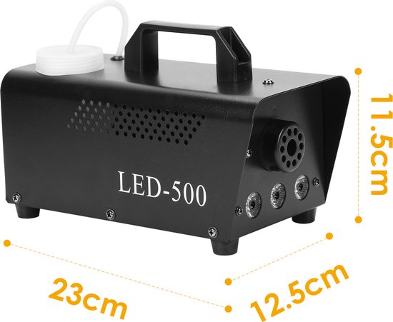Rookmachine met draadloze afstandsbediening - Party rookmachine 500 ...