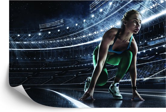 Fotobehang 3D Sprinter Starten | bol