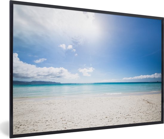 Fotolijst incl. Poster - Strand - Eiland - Zon - 90x60 cm - Posterlijst ...