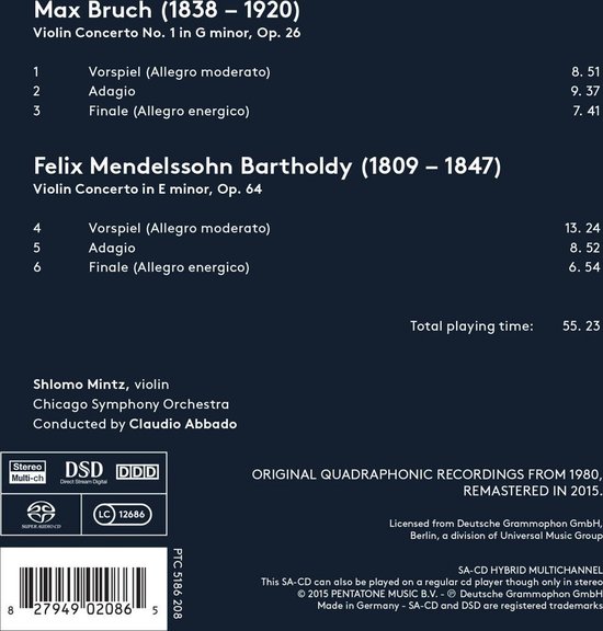 Claudio Abbado, Shlomo Mintz - Bruch & Mendelssohn-Bartholdy: Violin Concertos (Super... | bol