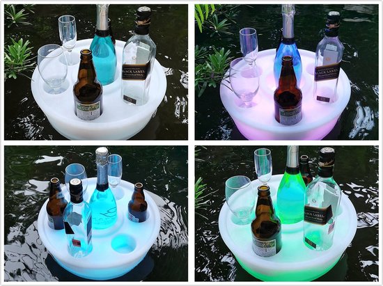 Drijvend LED dienblad - design spa bar - wijnbar - hottub - whirlpool ...