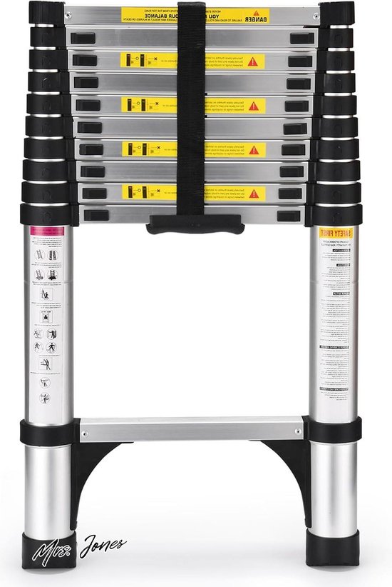 Mrs. Jones Telescopische ladder met antislipvoeten - 32 m verdikte hoge ...