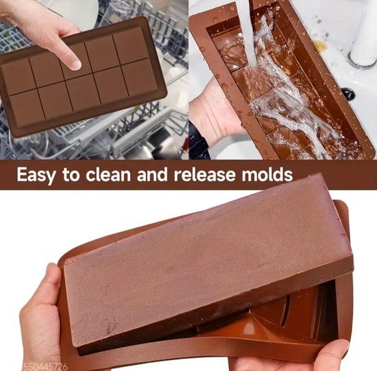 2 stuks extra grote siliconen chocolade mal voor het maken van dubai ...