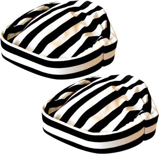 Carnaval verkleed Boeven muts - 2x - zwart/wit - voor volwassenen ...