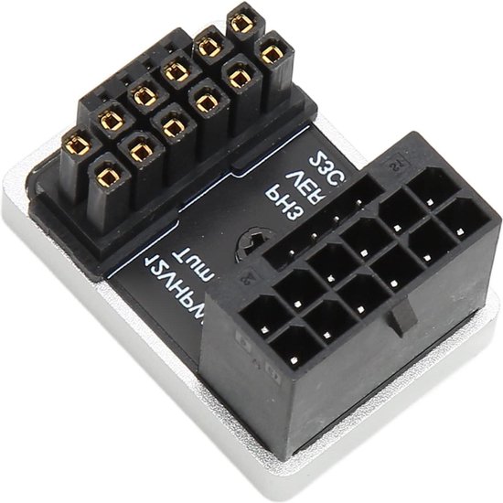 12V 600W GPU PCIe connector ATX 16Pin Naar 16 pins PCIe Adapter U-bocht ...