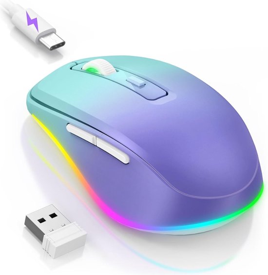 StayPowered Draadloze LED Muis - Stijlvol & Stil met Muisbeweger ...