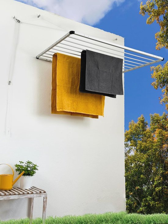 Ruimtebesparend Lift Wasrek 120 cm - Wanddroger voor Binnen en Buiten | bol