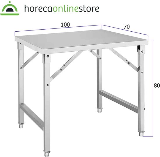 HCB® - Professionele inklapbare Werktafel - Opvouwbare tafel - 100 x 70 ...