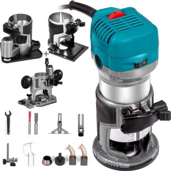 Compacte Router 3 Basissen - Variabele Snelheid - Soft Start Functie | bol