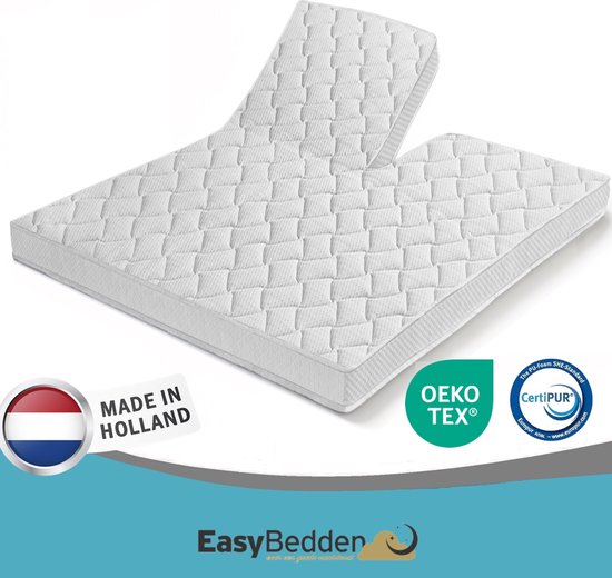 EasyBedden® SPLIT Topdekmatras XXL - Topper 180x200 - 12 cm dik ...