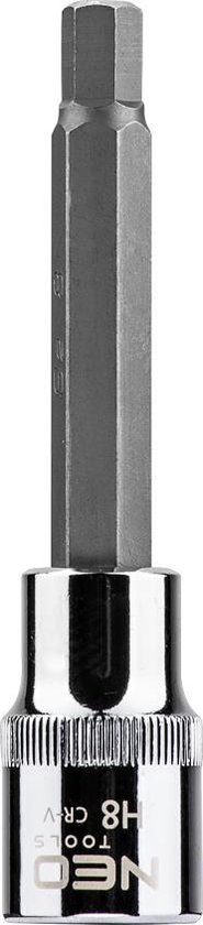 Neo Tools Inbusdop H8 100mm 1/2 Aansluiting S2 Staal TUV M+T | bol