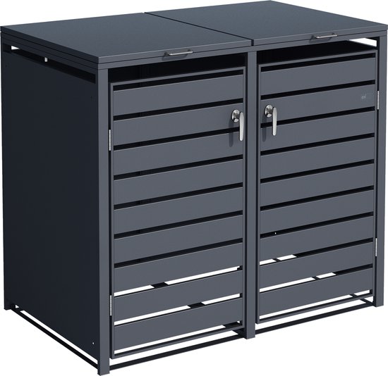 AXI Lucas metalen Containerombouw Antraciet - Kliko ombouw voor 2 ...