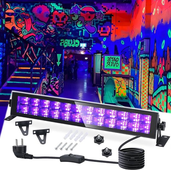 Blacklight Lamp 48 W USB UV LED Blacklight - 385-400 Black Light Bar ...