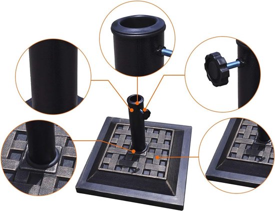 Zware Parasolvoet voor Buiten - Stabiele Gietijzeren Parapluhouder voor ...