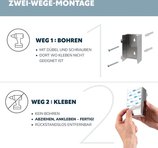 Toiletemmer voor aan de muur, 3 l, badafvalbak, 2-weg montage, rond ...