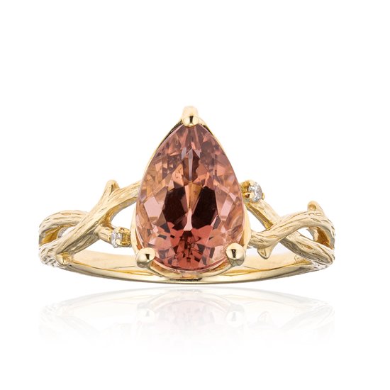 Gouden ring met een Congo Neon Toermalijn (Smithsonian) | bol