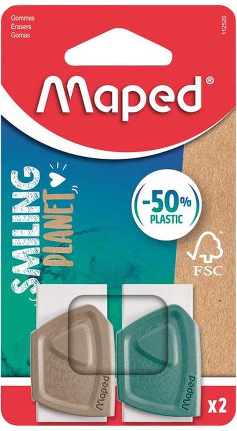 Gum Maped Smiling Planet blister à 2 stuks | bol