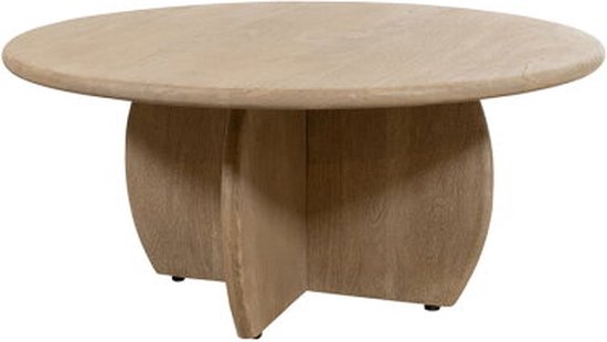 Salontafel Ø90, H40, Acacia Weathered Wood - Durban Table Collection | bol