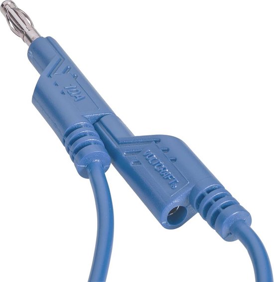 VOLTCRAFT MS5/BL Meetsnoer Banaanstekker 4 mm Banaanstekker 4 mm 5.00 m Blauw 1 stuk(s) | bol