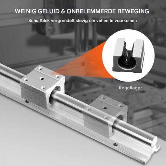 Lineaire geleider - geleiderail - 2 stuks Lineaire rail - koolstofstaal ...