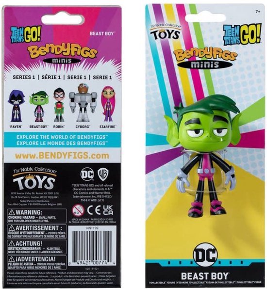 DC comics: Teen Titans Go - Beast Boy - mini Bendyfigs | bol