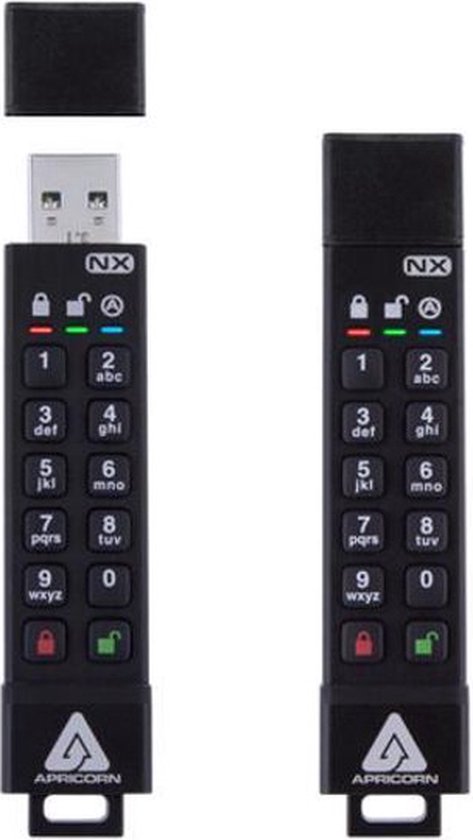 Apricorn ASK3-NX 128GB Robuuste beveiligde USB-stick met Pincode | bol