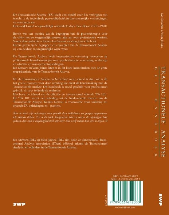 Transactionele Analyse - model voor communicatie - handboek | bol