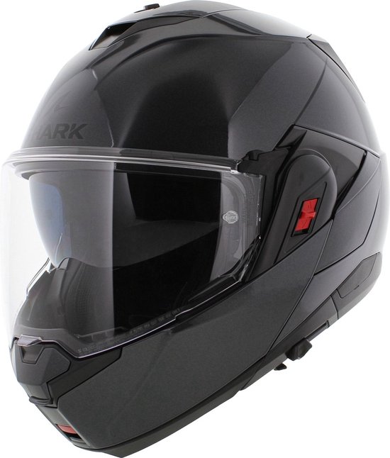 Shark Oxo helm solid glans antraciet XXL - systeemhelm motorhelm | bol