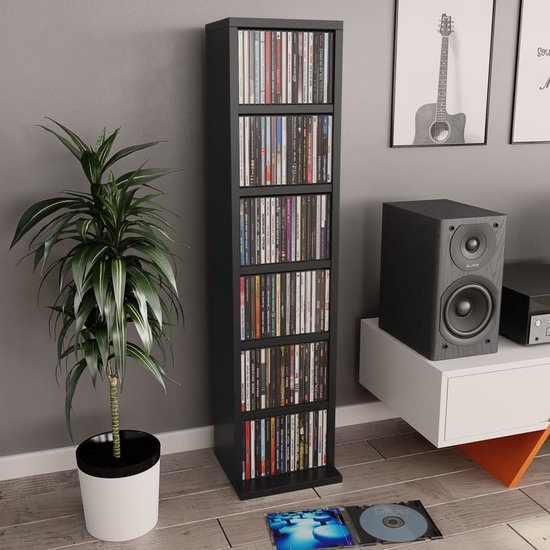 Prolenta Premium - Cd-kast - 21 x 20 x 88 cm (B x D x H) - Hout - Kast ...